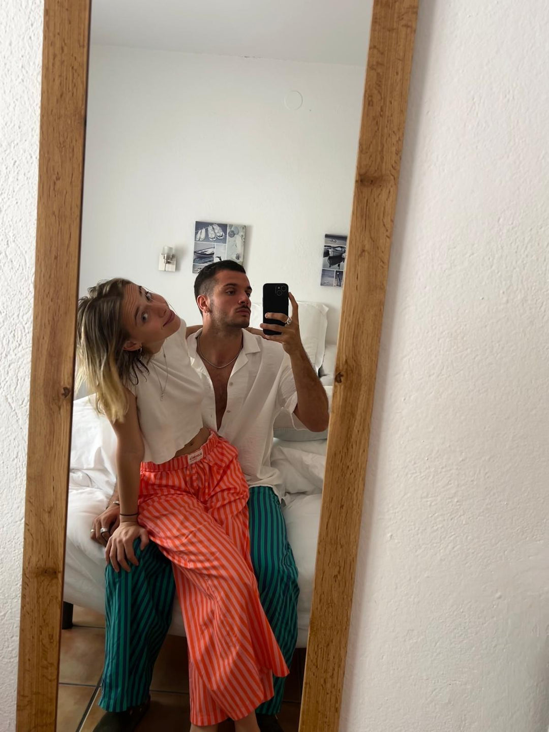 Gabrielle Pants Pink&Orange – Susmie's Collection