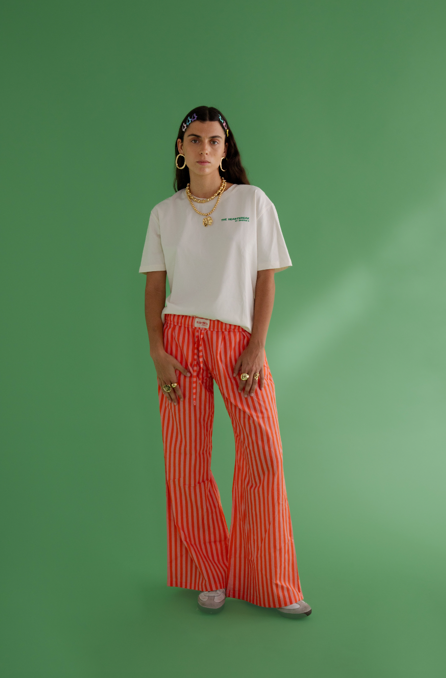 Gabrielle Pants Pink&Orange – Susmie's Collection